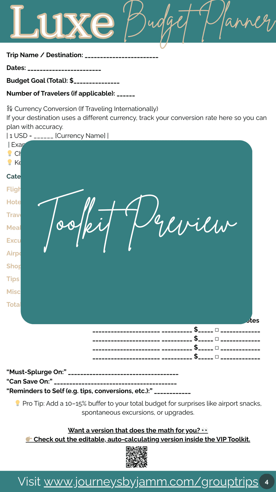 Toolkit Landing Page | Journeys By Jamm